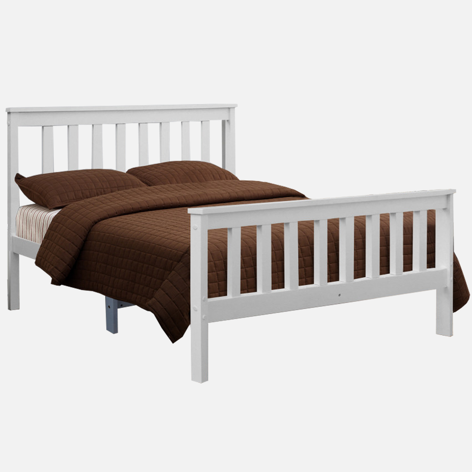 3ft 4ft 4ft6 Wooden Bed Frame Solid Wood Single Small Double Pine opt ...