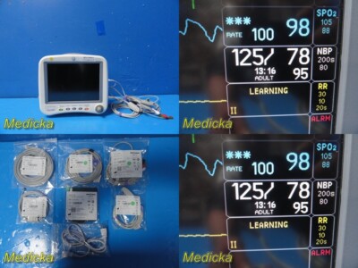 2014 GE Dash 4000 Patient Monitor CO2 IBP NBP ECG TEMP Masimo SPO2 ...