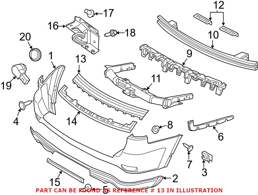 Genuine Mopar Rear Bumper Pad 68111633AB | eBay