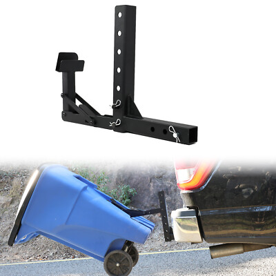 Adjustable Trash Can Hauler Hitch Trash Can Transporter for UTV with 2 ...