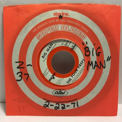 The Four Preps - Big Man 45 RPM - Capitol - Tested VG+ Vinyl - F6 | eBay