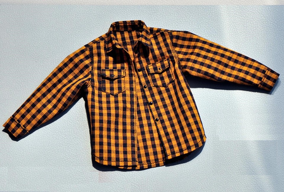 Oversize 1/6 plaid shirt for 12" figure strong body Phicen worldbox ...
