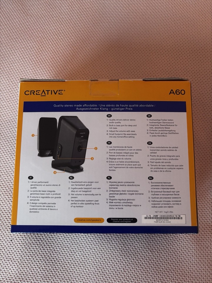 Creative A60 Desktop Speakers New in Sealed Box Sealed 2.0 | eBay UK