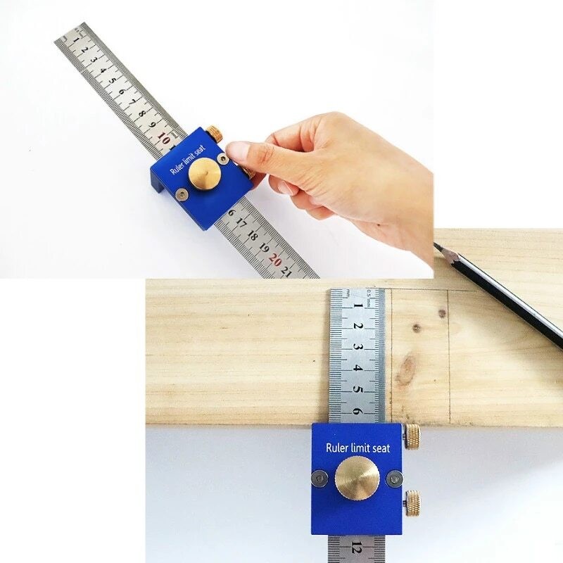 12Inch Scribing Ruler Adjustable 90 Degrees Scale Ruler Measuring ...