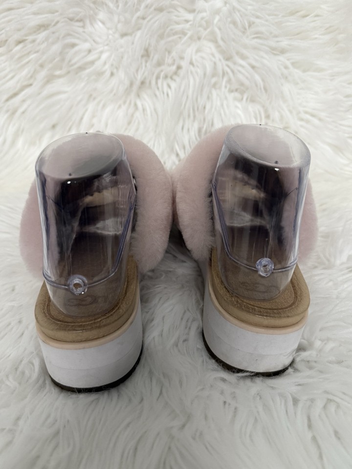 UGG Pink Fuzzy Slide Sandals | eBay