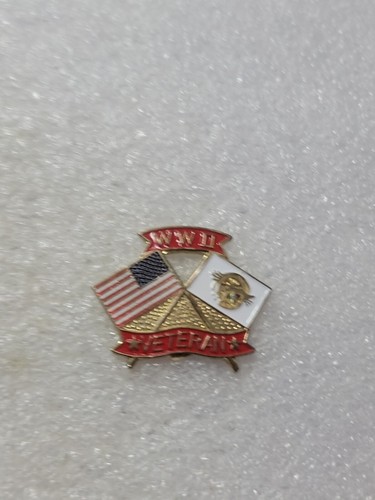WWII World War 2 Veteran Lapel Enamel Pin Flags Military P63002 Clutch ...