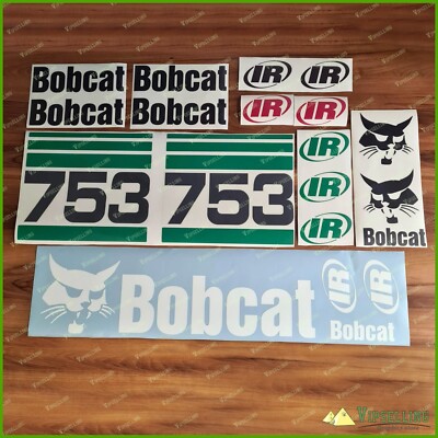 BOBCAT 753 Green High Cast Vinyl Decals Stickers SKID STEER Original ...