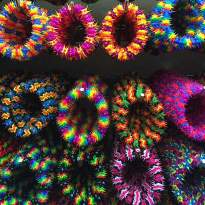 Lot Neon Jelly Silicone Rubber Bracelet Spike UV Glow In The Dark ...