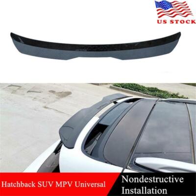 Universal Rear Roof Lip Spoiler Wing Glossy Spoilers Wing Top Roof Wing ...