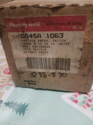 Honeywell C645A 1063 Pressure Switch Gas/Air 5-35IN Water | eBay