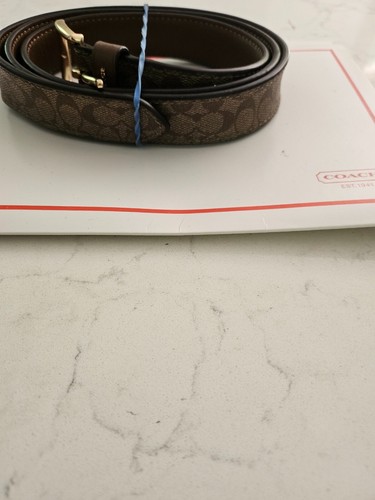 COACH SIGNATURE LOGO WOMENS BELT SIZE LARGE | eBay