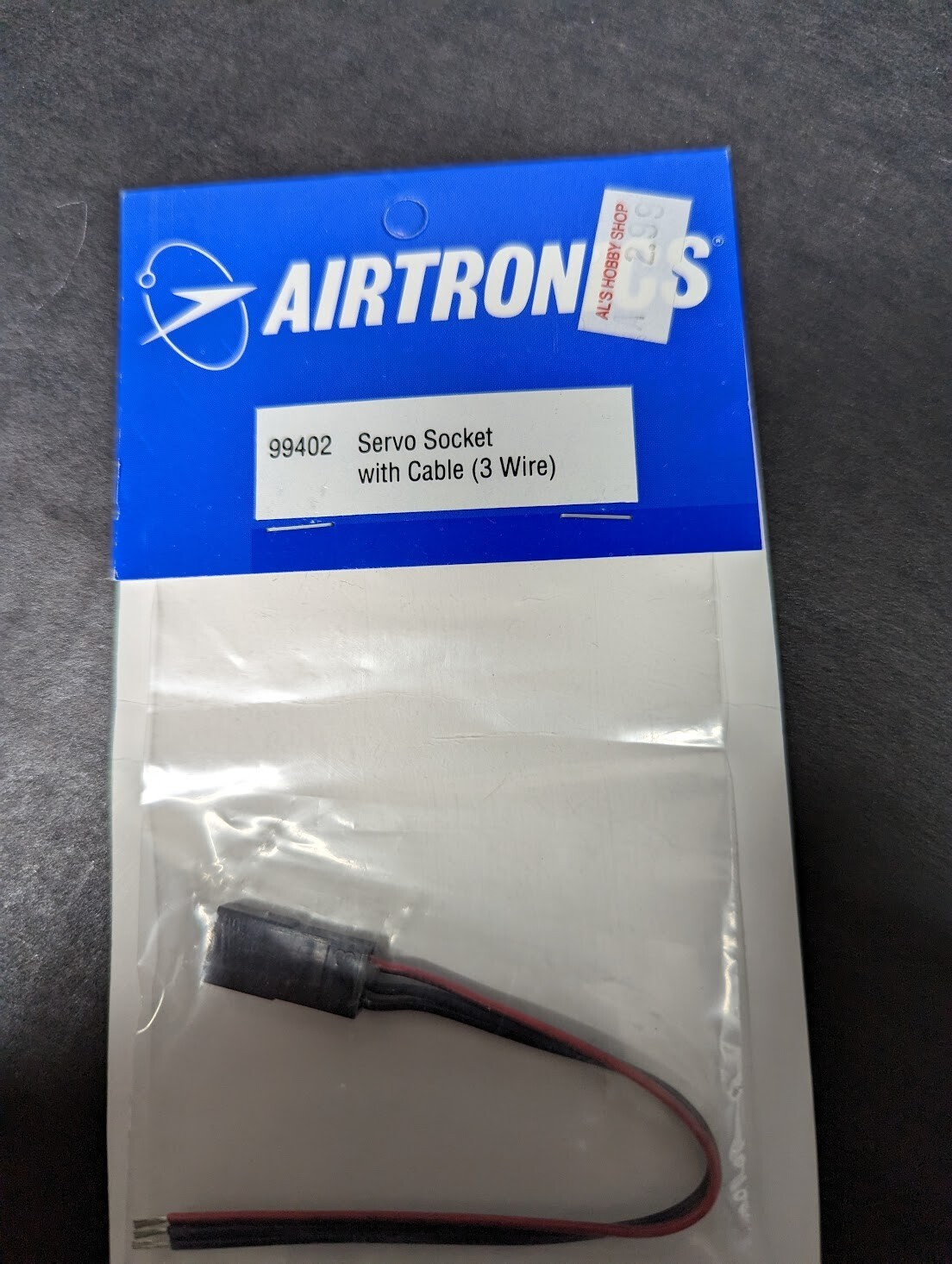 AIRTRONICS RADIO - SERVO SOCKET WITH CABLE (3 WIRE) #99402 *FREE SHIP ...