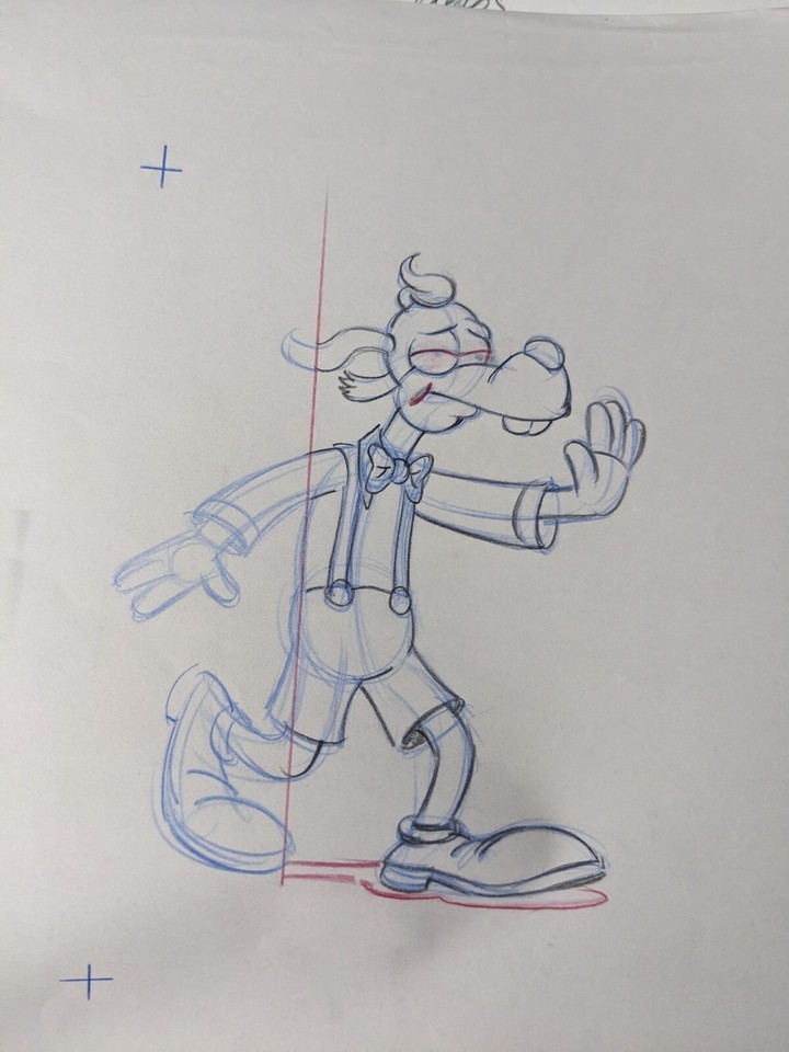 The Simpsons Animation Cel WACKY DOG ( Disney Goofy ) Vintage Cartoons ...