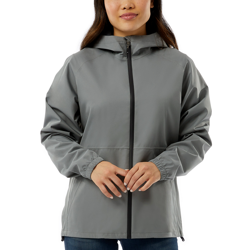 32 Degrees Cool Unisex UPF 50+ Waterproof Rain Jacket, GRAY, Men's M ...