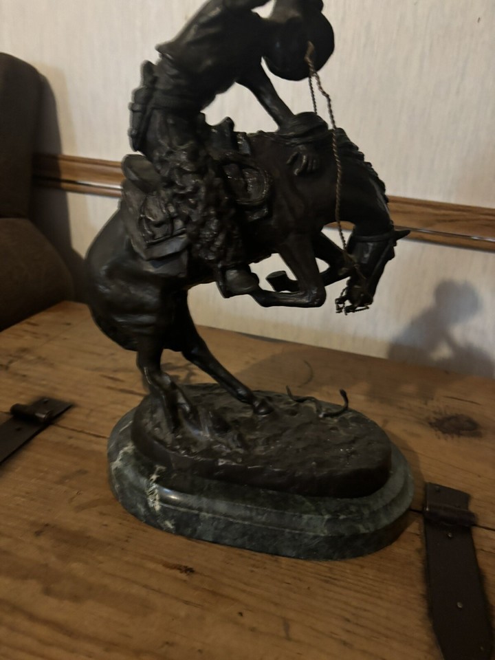 The Rattlesnake by Frederic Remington ~ Solid Bronze Statue Sculpture ...