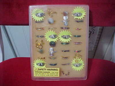 Vintage Vending Machine Ring Display from the 90's 35 Rings including ...