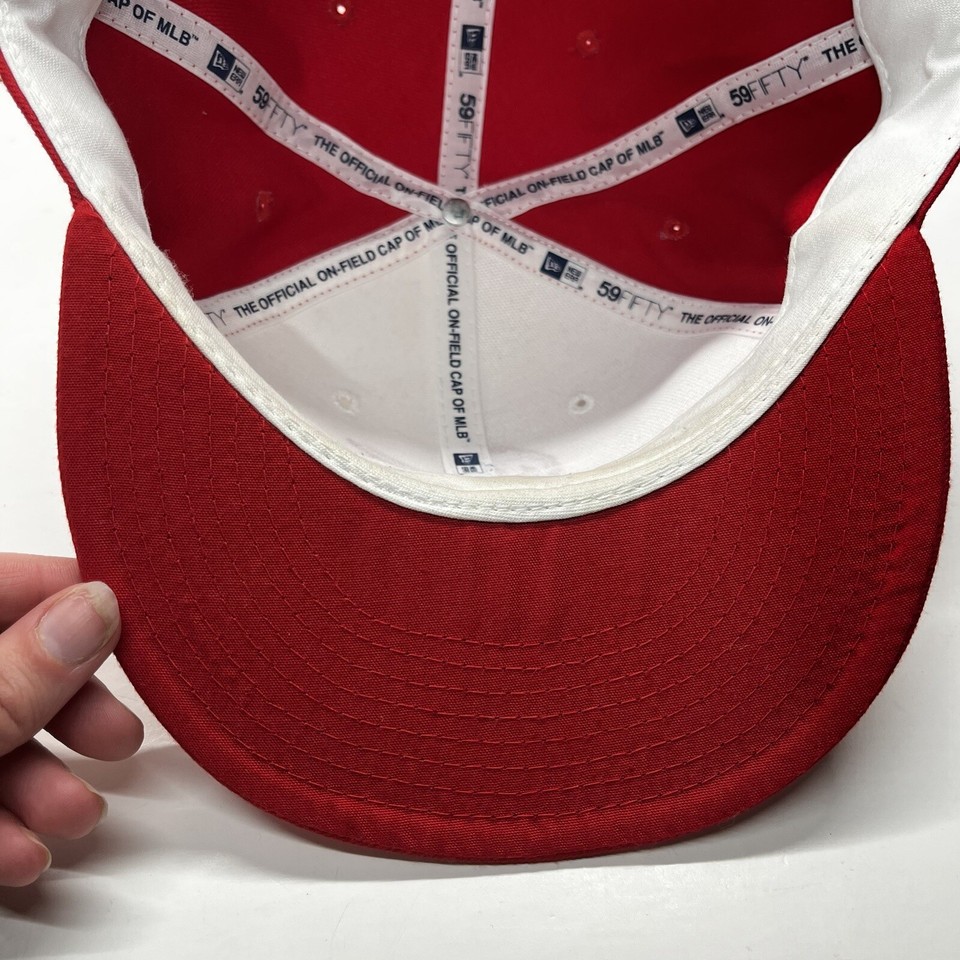 Norfolk Tides Hat Cap Fitted Mens 8 Red American Flag Wave Logo New Era ...