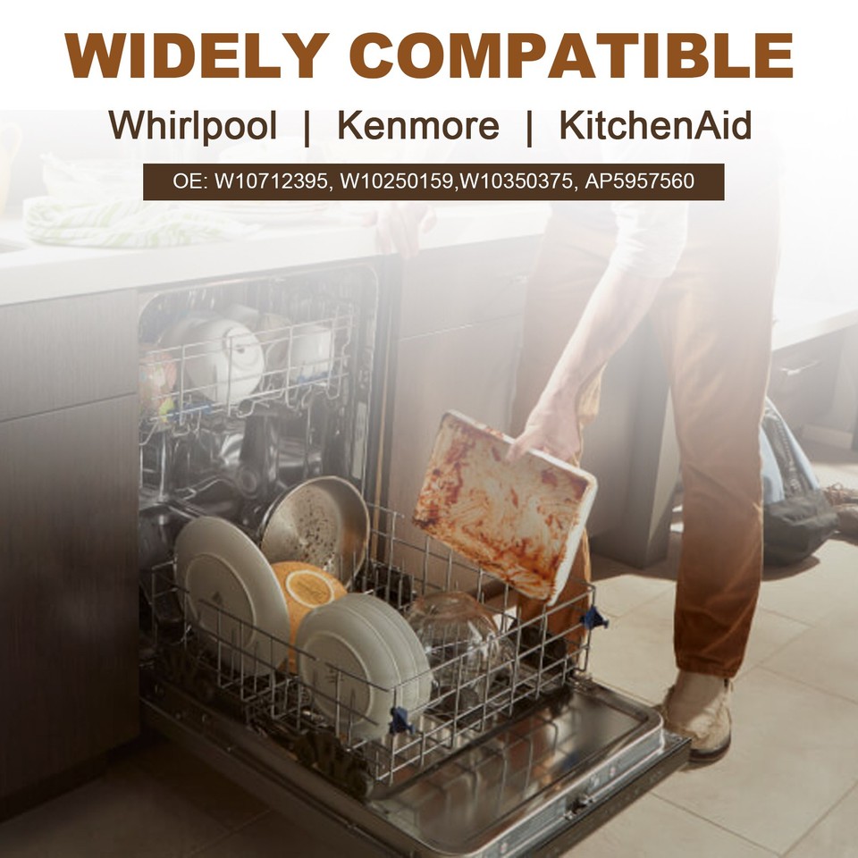 W10712395 Dishwasher Upper Rack Adjuster Kit For Whirlpool Kitchenaid ...