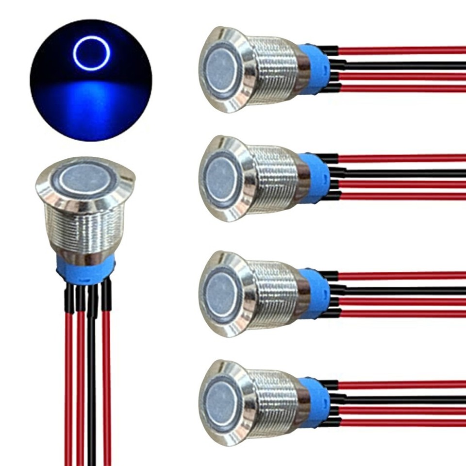 Waterproof LED Indicator Push Button Switches Set of 5 for Outdoor Use ...