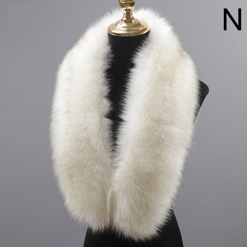 Womens Faux Fur Scarf Neck Warmer Wrap Extra Large Collar Winter Shawl ...
