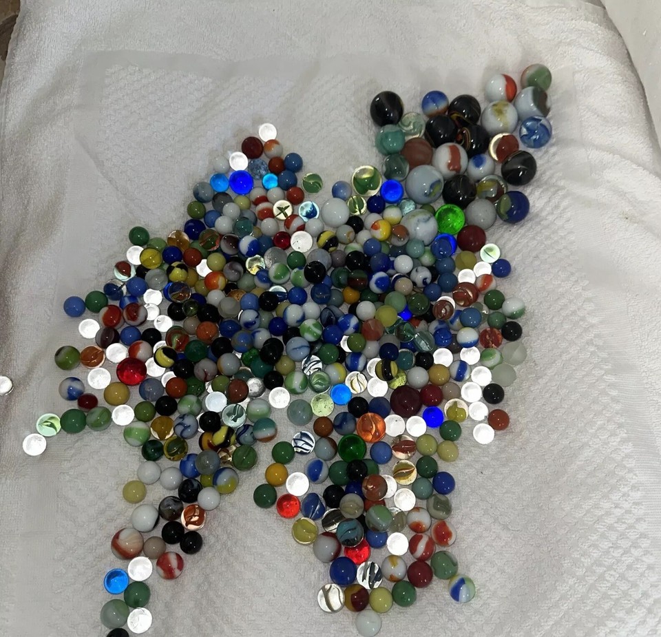 Vintage Glass Marbles Mixed Job Lot Old 20th Century 1930-1960 BUNDLE ...