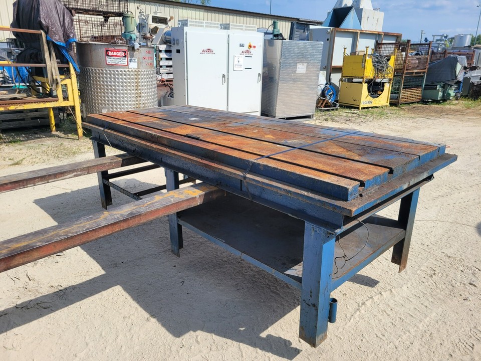 Heavy Duty 42'' x 102'' T-Slot Machine Base Fabrication Table 33 1/2 ...