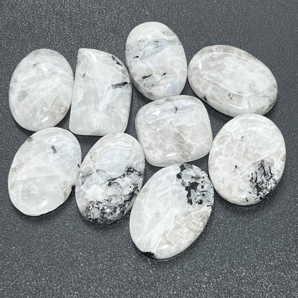 Moonstone Cabochons 100 Grams (8 to 12 pcs) Bulk Wholesale Polished ...