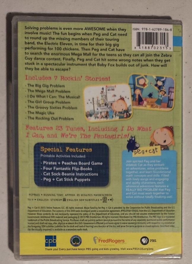 Peg + Cat: Peg Rocks (DVD, 2015) 841887023153| eBay