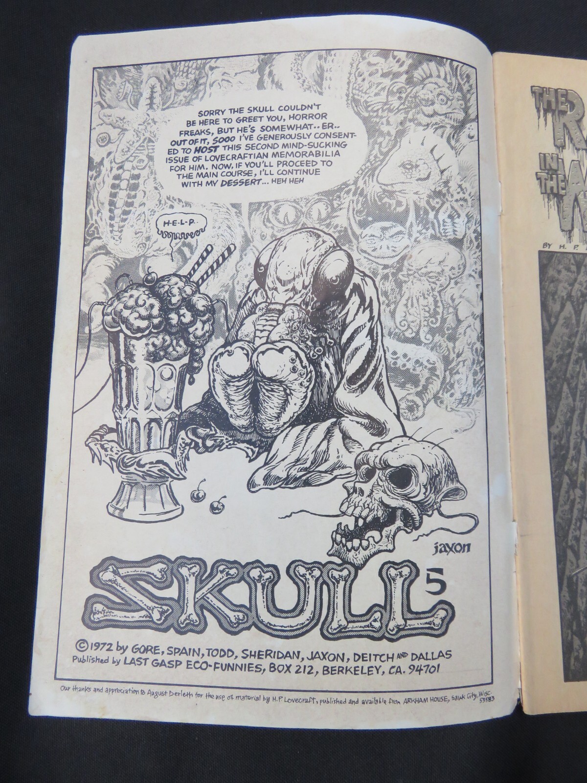 SKULL COMICS #5 Comix 1st printing Only One on Ebay! Gore Spain Jaxon ...