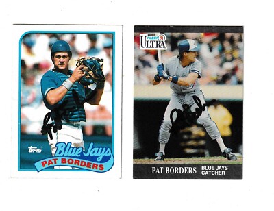 Lot Of (2) Pat Borders Signed Autograph Baseball Cards | eBay