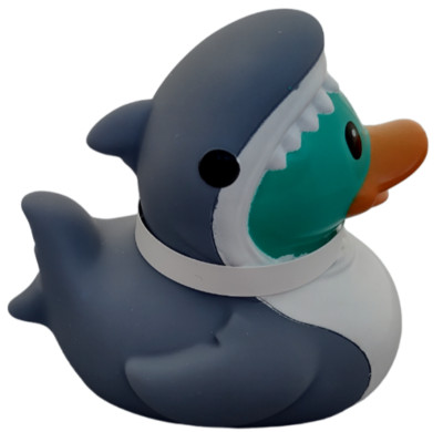 Shark Duck Rubber Ducky Sharky Duckie Halloween Floats Upright Animal ...