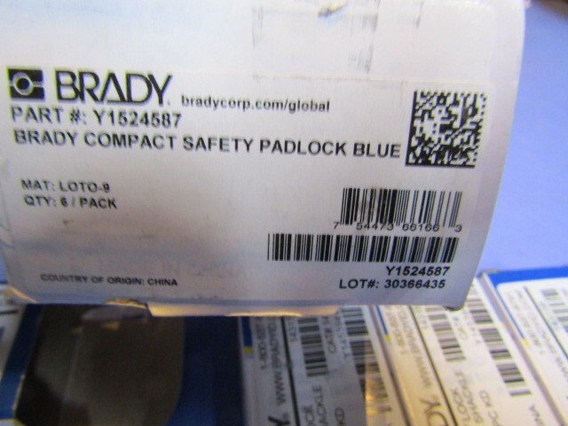 Brady 118929 Blue Brady Compact Safety Lock - Keyed Different ( 6 Locks ...