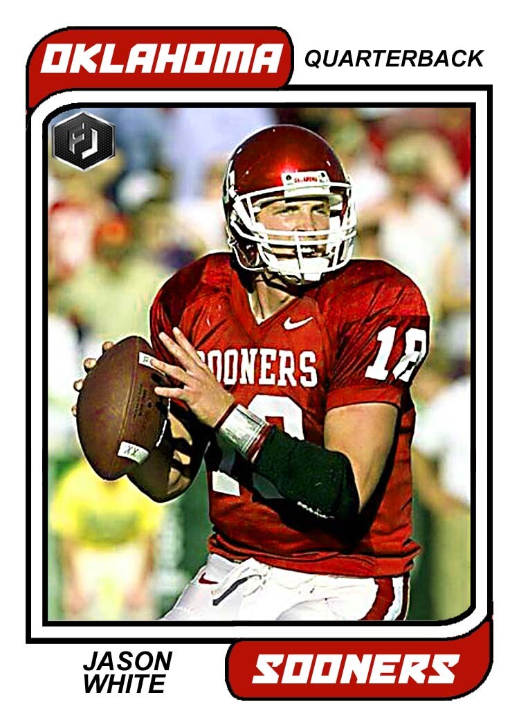 ACEO JASON WHITE OKLAHOMA SOONERS CUSTOM HAND MADE ART CARD | eBay