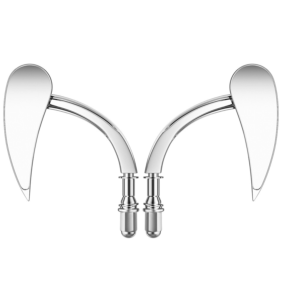 Chrome Rear View Mirrors For Harley Davidson Fatboy Dyna Softail Street ...