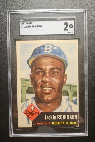 1953 Topps Jackie Robinson #1 SGC 2 GD Iconic and Beautiful Card, Much ...