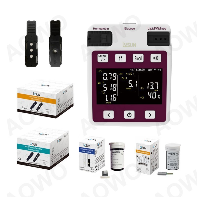 LYSUN Multi Function Blood Glucose Hemoglobin Blood Lipid Renal ...