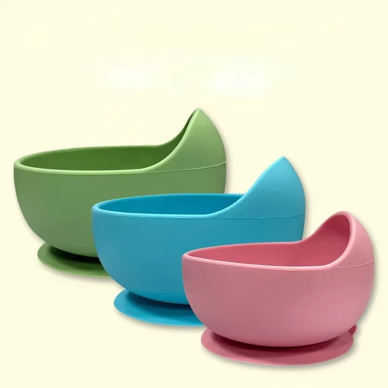 Baby Feeding Bowl Food Grade Silicone anti Drop Snack Bowls Training ...