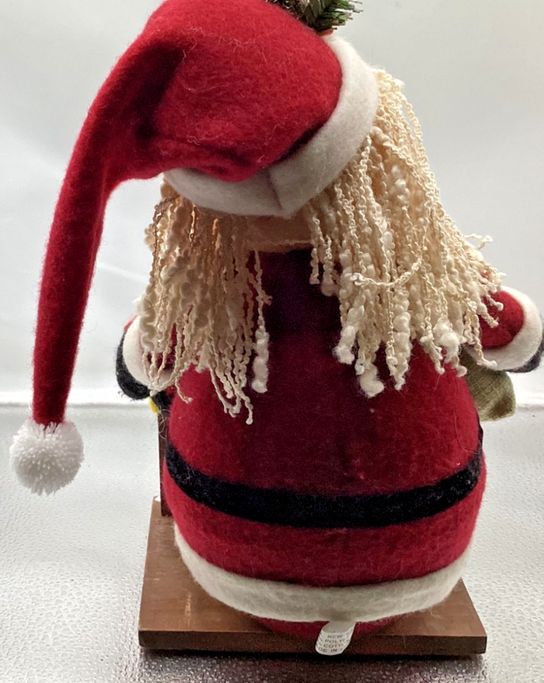 Vtg. Santa Penguin Cloth Figurine Wood Advent Calendar Days Till ...