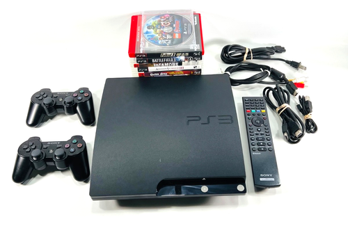 Sony PlayStation 3 Slim PS3 120GB Black CECH-2101A Gaming Console ...