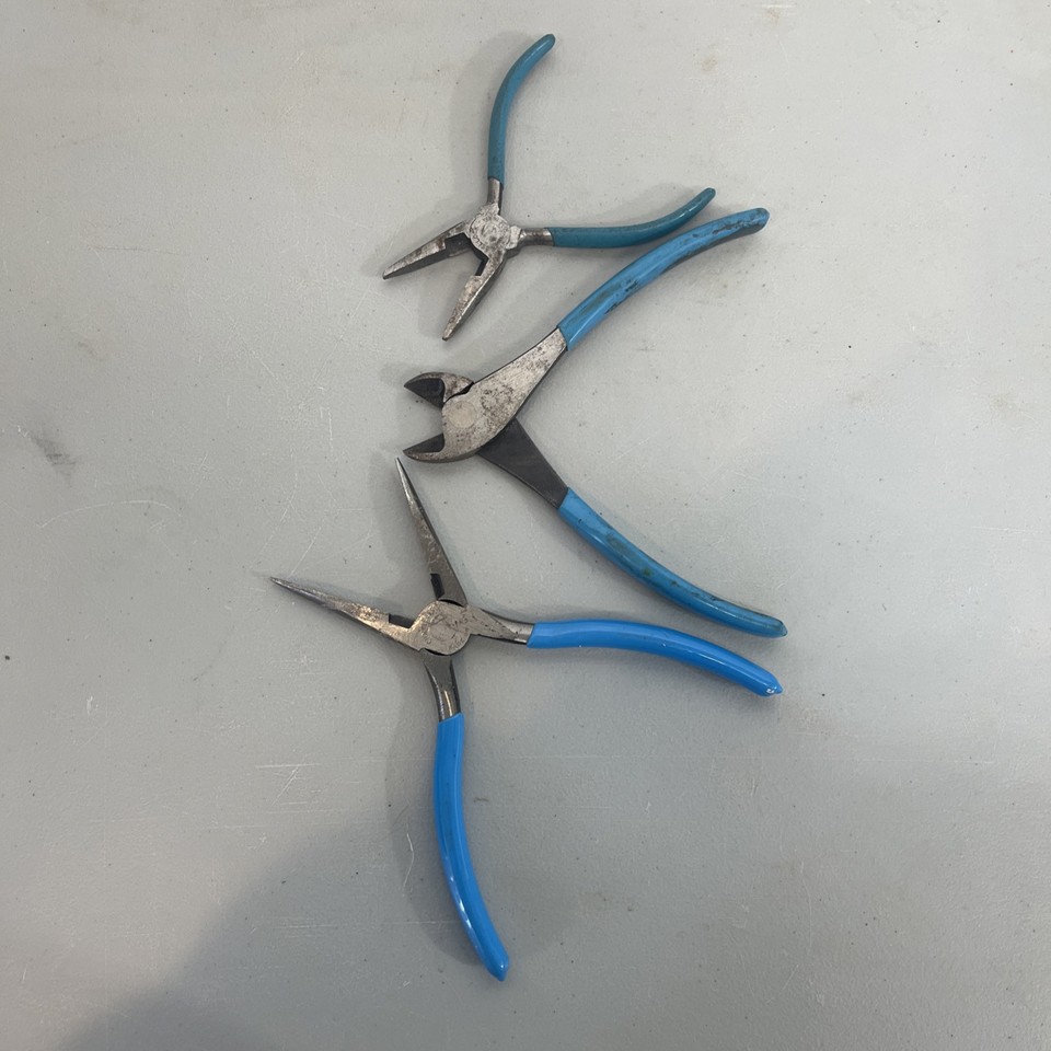 3 PIECE CHANNELLOCK TOOLS PLIER CUTTER SET NEEDLE NOSE # 326, 337 ...