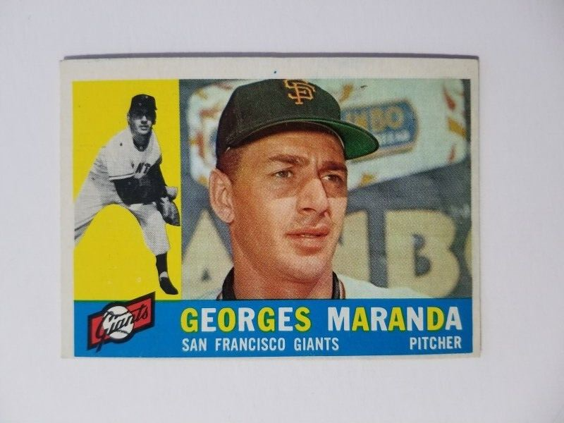 GEORGES MARANDA 1960 TOPPS BASEBALL CARD #479 SAN FRANCISCO GIANTS | eBay