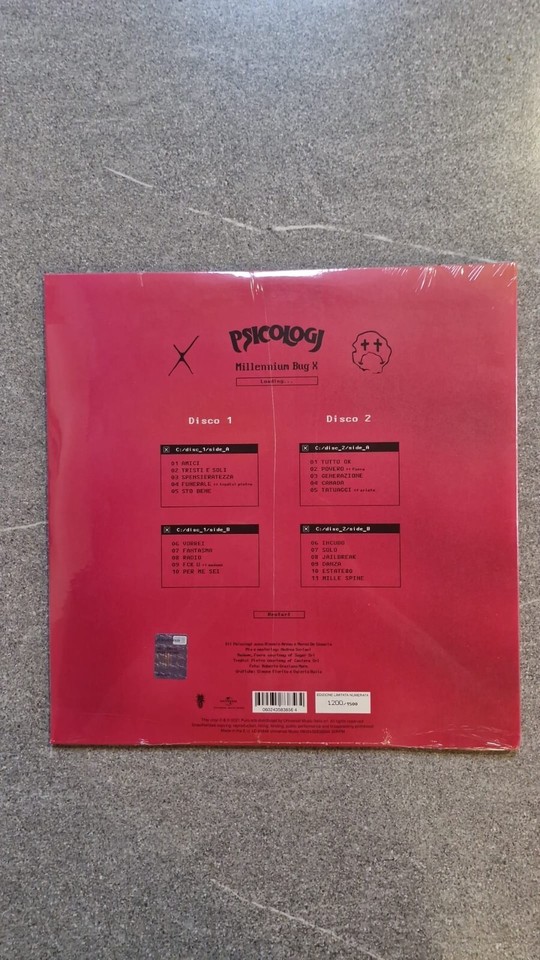 Psicologi Millennium Bug X Vinile autografato firmato sigillato drast ...