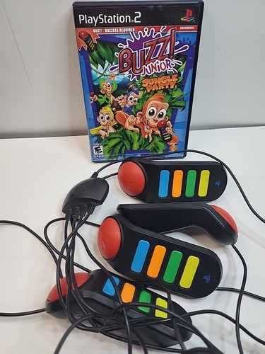 Buzz Junior: Jungle Party Bundle Sony PlayStation 2 PS2 & Controllers ...