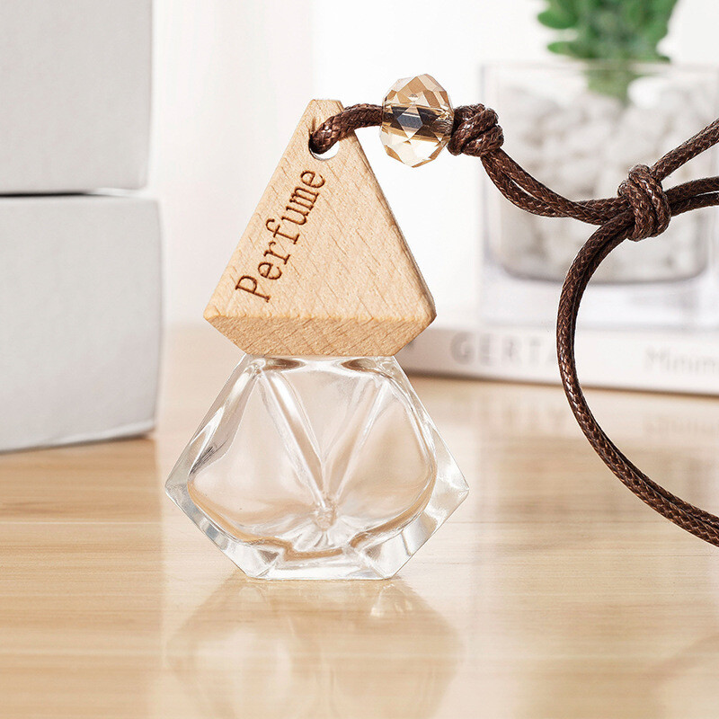 Car Fragrance Pendant 8ml Perfume Essential Oil Bottle With Triangle ...