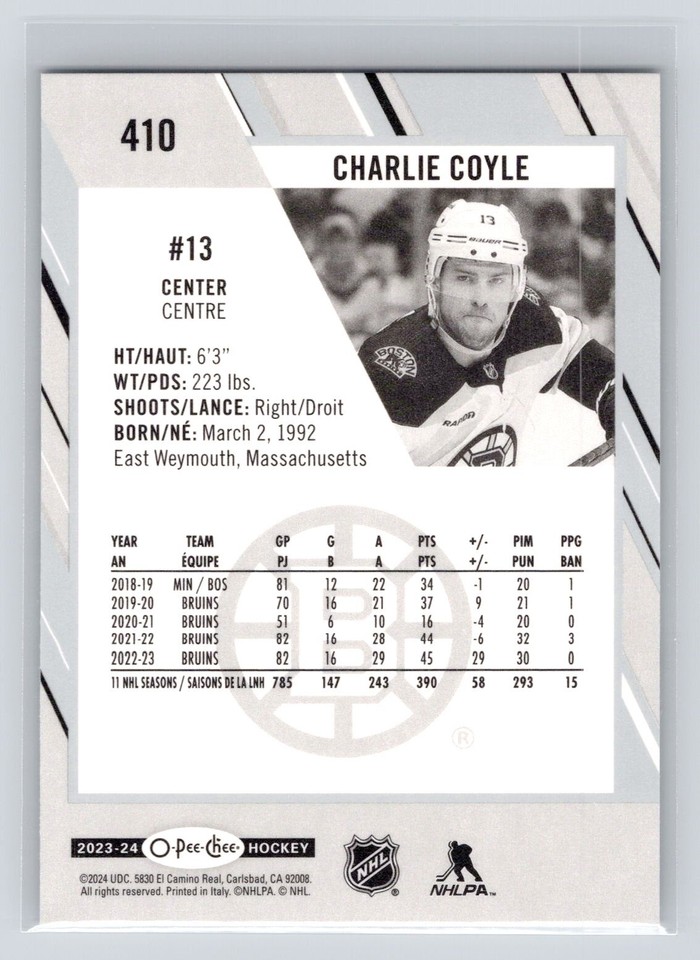 2023-24 O-Pee-Chee Charlie Coyle #410 | eBay