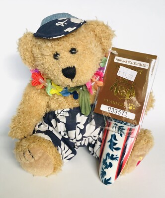 Hawaiian Collectibles Passport Bearfoot Hawaii Keikiokekai Teddy Bear 8 ...