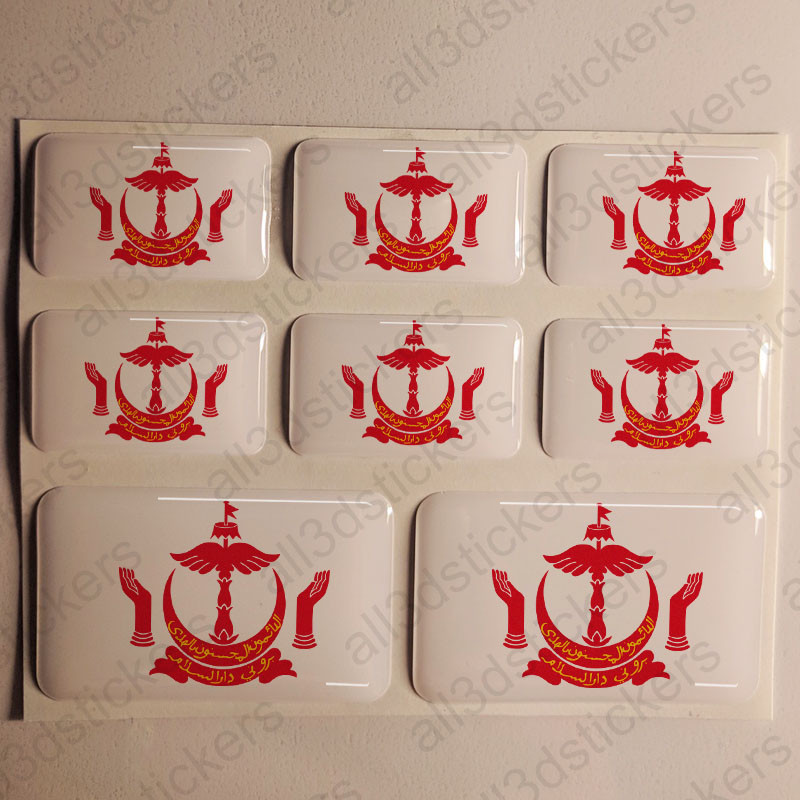 Sticker Brunei Resin Domed Stickers Brunei Coat of Arms 3D Vinyl ...
