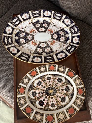 Royal Crown Derby "Old Imari" Oval Platter – Excellent Condition Set of ...