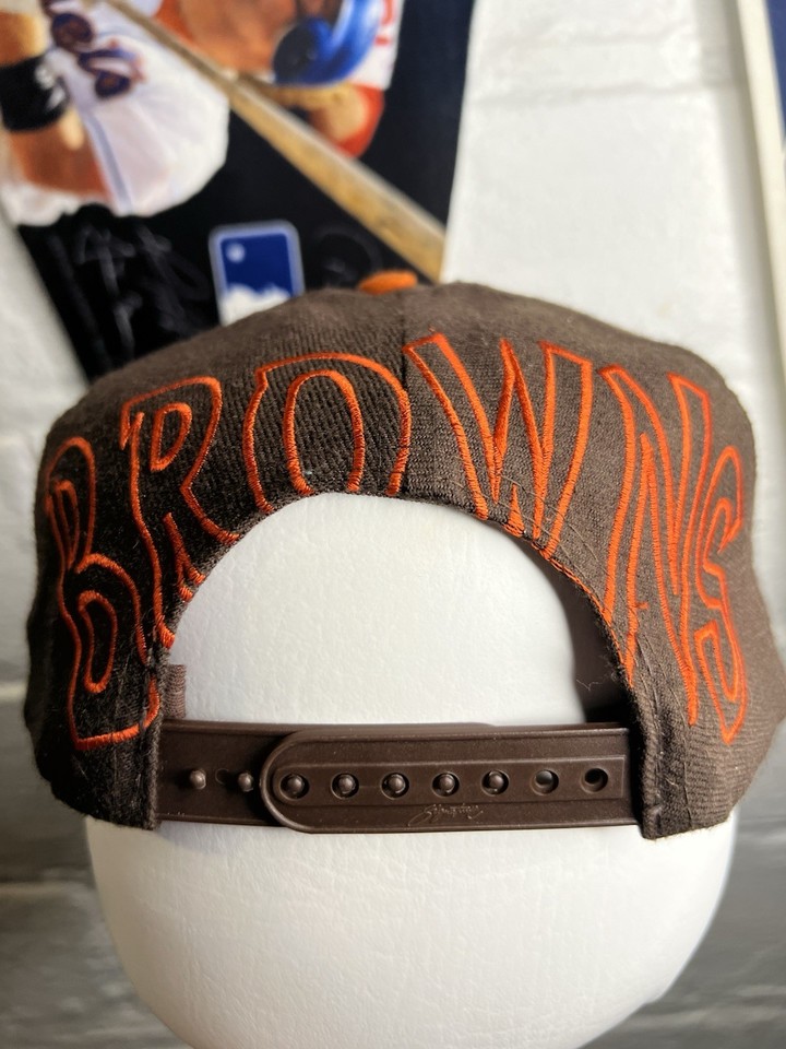 Vintage Cleveland Browns NFL Monster AJD Big Logo Sports Hat Snapback ...