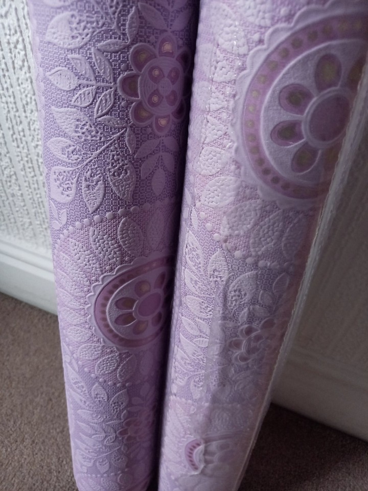 X2 1960s Vintage GRAHAM & BROWN Wallpaper Rolls retro MCM Geometric 70s ...